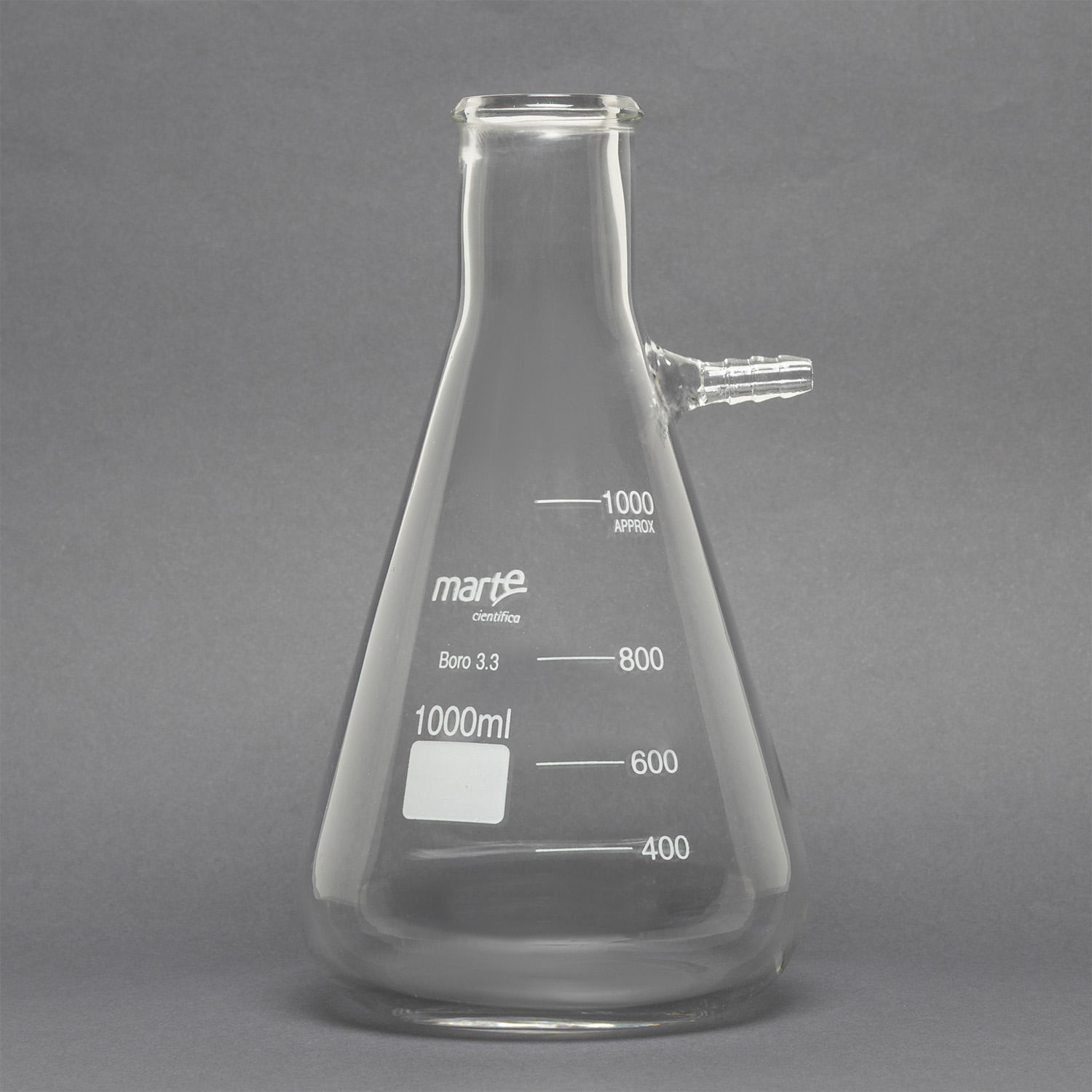 KITASATO DE VIDRO SAIDA LATERAL GRADUADO - 1000ML - Marte