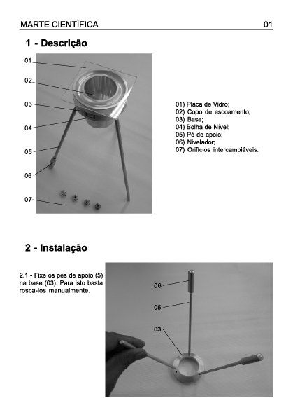 Manual de Instruções | Viscosímetro Copo Ford